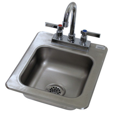 Advance Tabco DI-1-25 9" Drop-In Bar Hand Sink With Deep Drawn Sink ...
