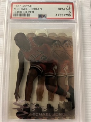 1995 Metal Michael Jordan Slick Silver #3 PSA 10 | eBay