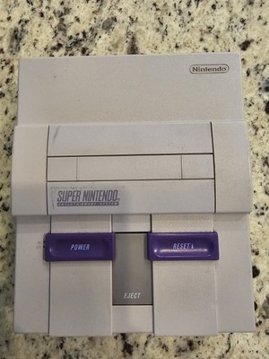 Super Nintendo SNES Gray Console with Cables and Controller SNS-001 W/5 ...