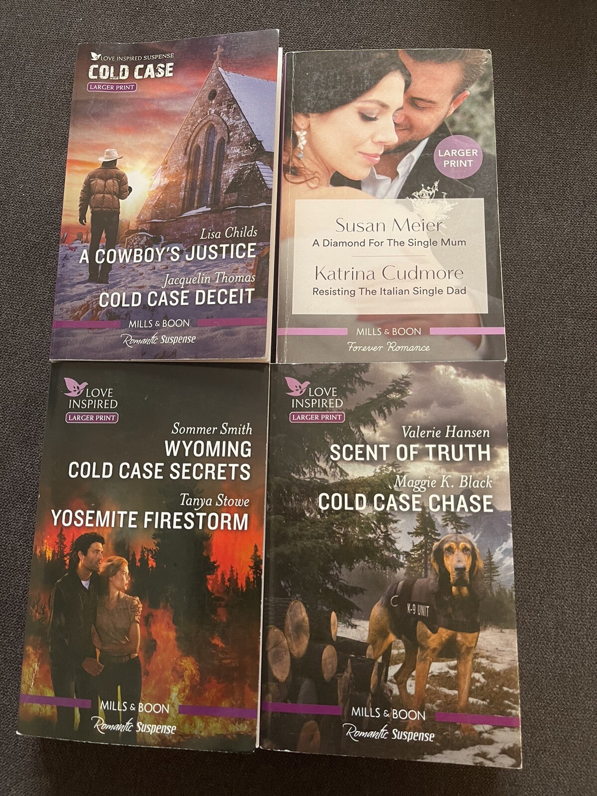 4 Mills & Boon Love Inspired 2 stories in 1 Erotic Romance Larger Print Books | eBay