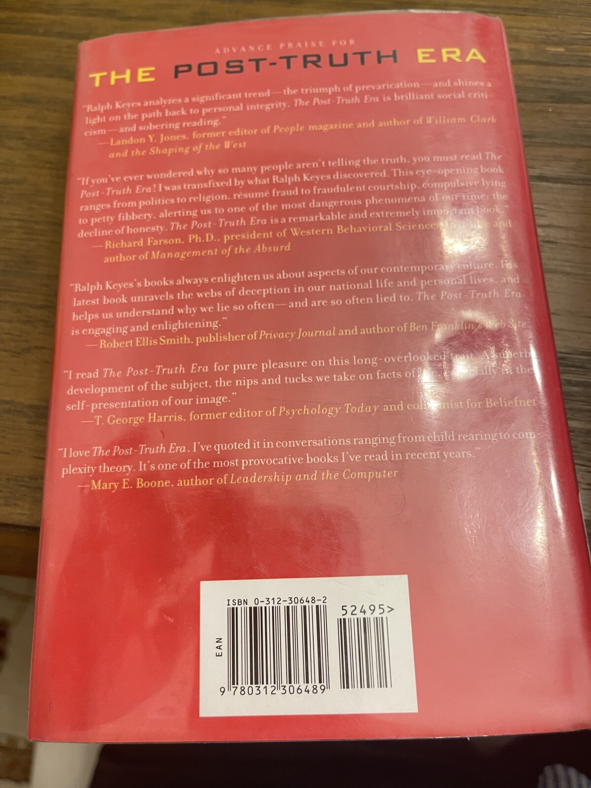 Post-Truth Era : Dishonesty and Deception in Contemporary Life by Ralph ...