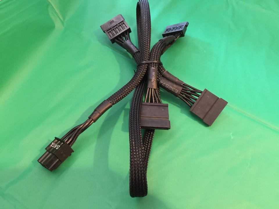 eVGA Supernova 6 pin to 4x SATA DRIVER POWER cable , ORIGINAL | eBay
