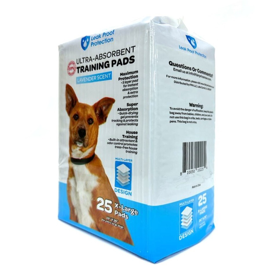 Scented Blue Pee Pads XL 24x36 Underpads for Dogs Ultra-Absorbent 5 ...