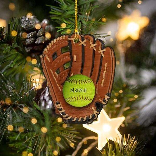 Personalized Softball Christmas Ornament, Softball Ornament, Gift For ...