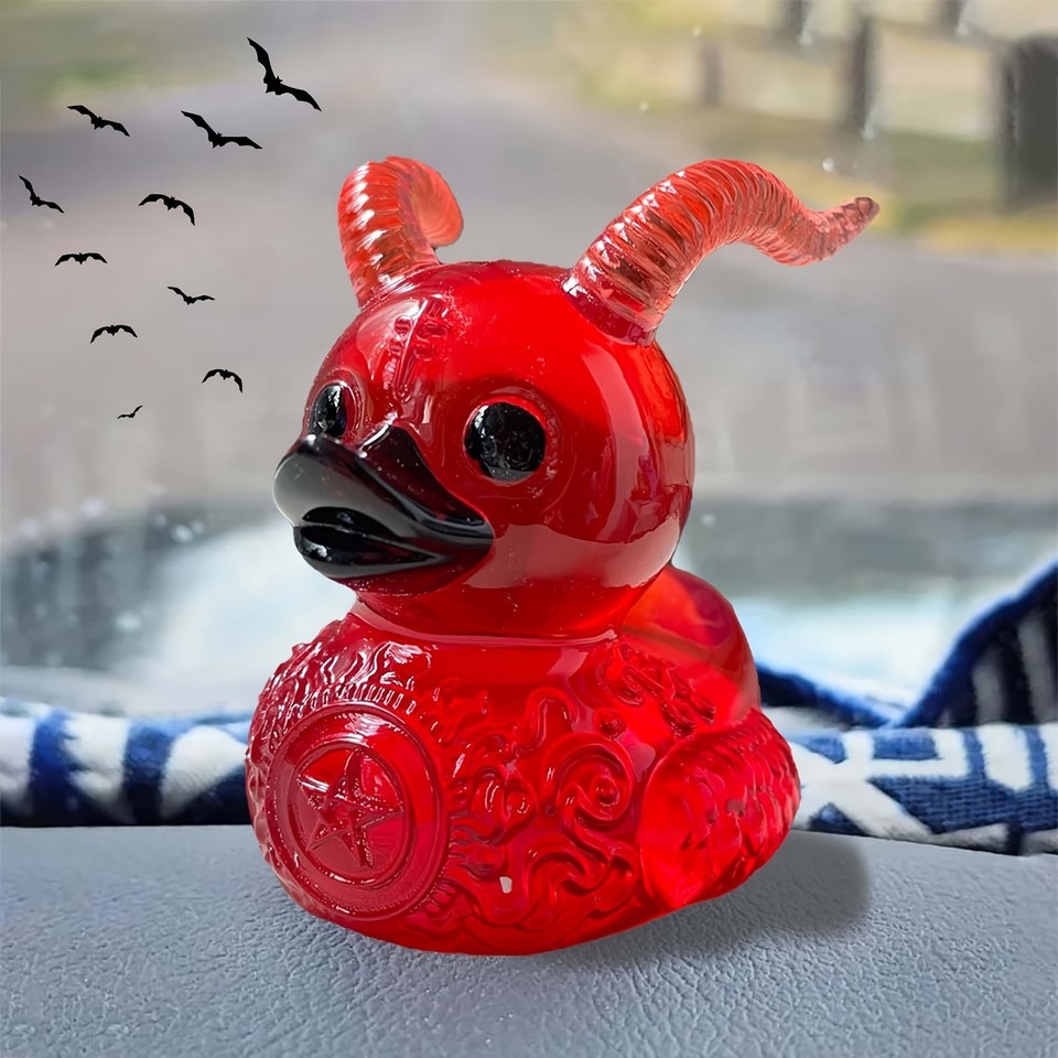 Red Devil Duck Resin Duck Ornament Novelty Home Desk Decor Collectibles ...