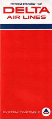 Delta Air Lines timetable 1985/02/01 | eBay