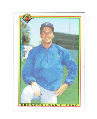 Dan Plesac Milwaukee Brewers Pitcher #386 Bowman 1990 #Baseball Card ...