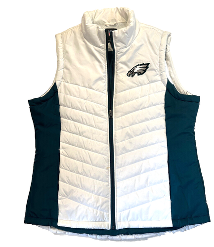 Women’s NFL Philadelphia Eagles Puffer Vest G-III poly fill Large | eBay