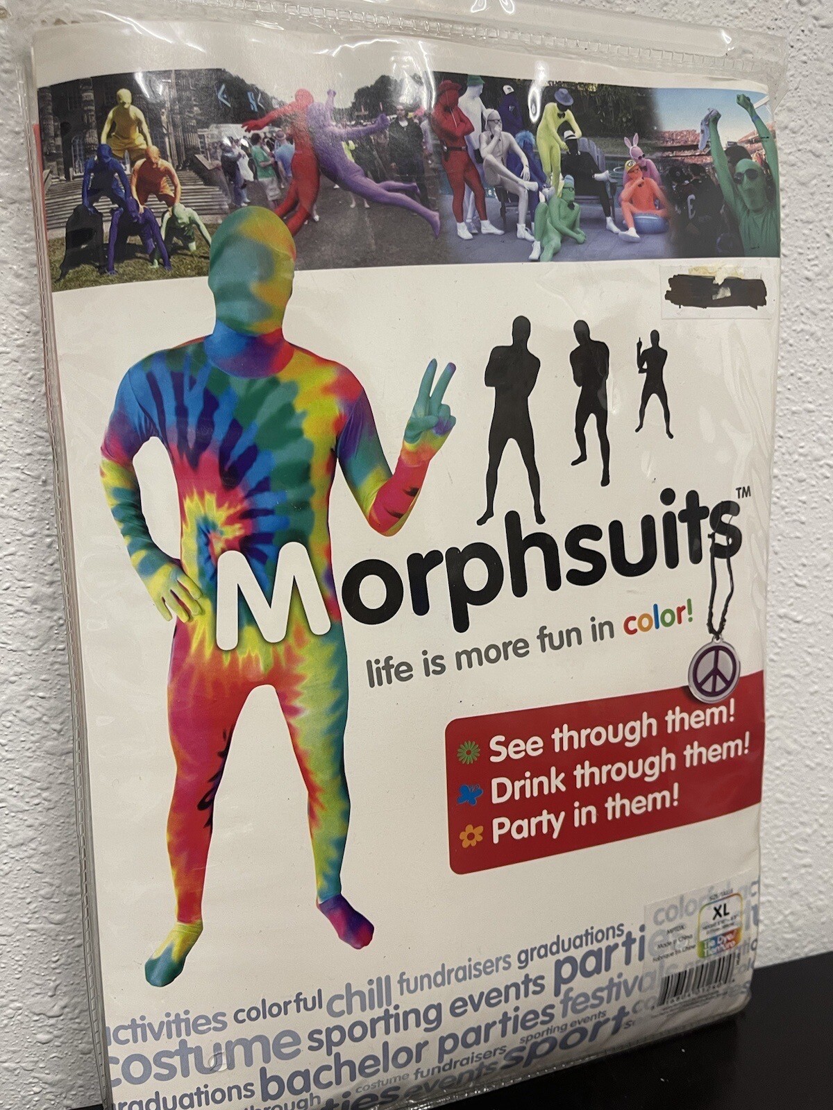 Original Morphsuits Tie Dye Adult Suit Character Morphsuit X-large ...