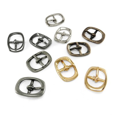 Single prong pin belt buckles for 15 mm webbing strap shoe bag collar ...