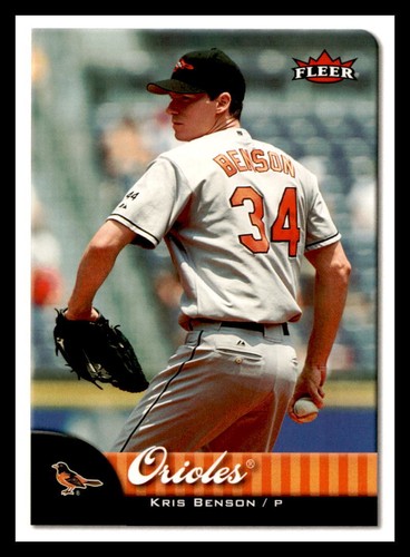 2007 Fleer #295 Kris Benson Baltimore Orioles Baseball Card EX Corner ...