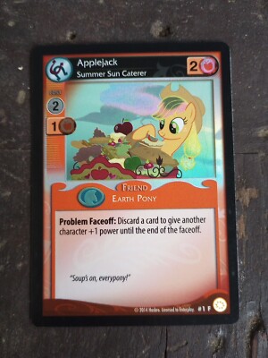 APPLEJACK Summer Sun Caterer Foil #1F Promo MY LITTLE PONY MLP CCG ...