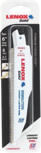LENOX Reciprocating Saw Blade Demolition Nail-Embedded Wood Cutting, 6 ...