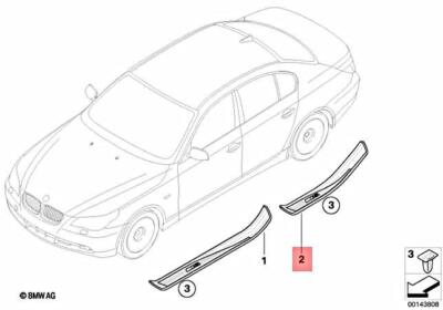 Genuine BMW Door Sill Strip Rear Left E60/E61 5 Series 51477898823 | eBay