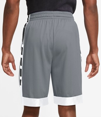 Nike Elite Stripe Dri-Fit Basketball Shorts Cool Grey/Black/White