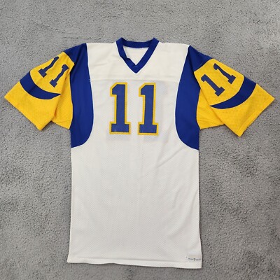 Vintage Los Angeles Rams Jersey Mens Large Pat Haden Medalist Sand Knit ...