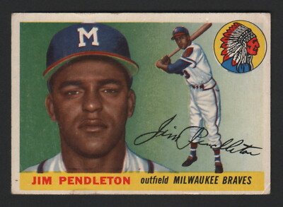 1955 Topps Baseball - JIM PENDLETON - #15, MILWAUKEE BRAVES | eBay
