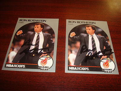 Ron Rothstein 1990-91 NBA Hoops #318 Heat Rhode Island Signed Authentic ...