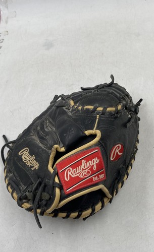 Rawlings Black Tan Left Handed Catchers Mitt Pro Series Baseball Glove ...