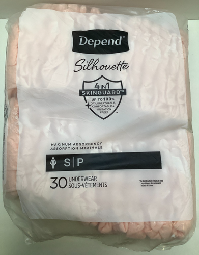 Depend Silhouette Women Incontinence Underwear, Pink, Small, 30 Count ...