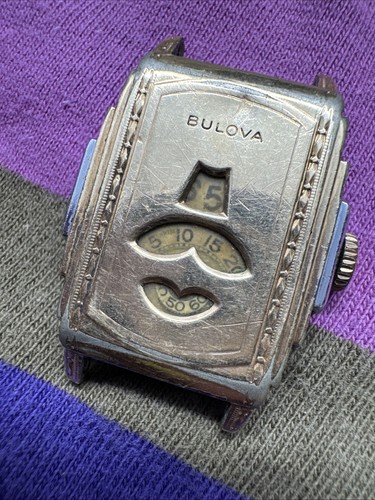 Rare Vintage Bulova Jump Hour Men’s Mechanical Wrist Watch for Repairs ...