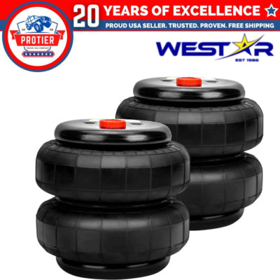2PCS Universal Air Suspension Spring Double Bellow Standard 2500 lb 1/2 ...