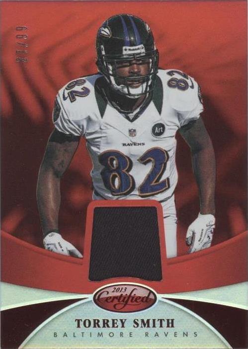 2013 Panini Certified - Materials Torrey Smith #95 Mirror Red /99 (MEM) for sale online | eBay