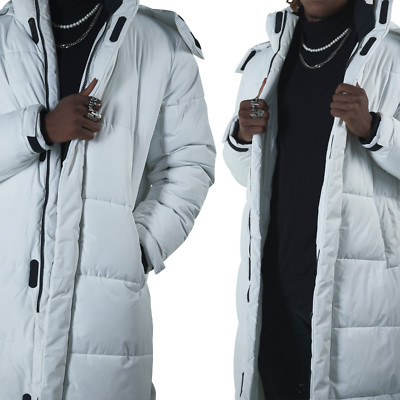 HOT DEAL: Mens Down Wellon Winter Warm Jacket Parka Jacket White Long ...