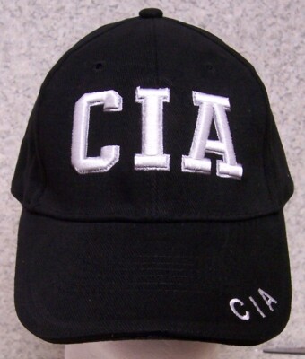 Embroidered Black Central Intelligence Agency CIA C.I.A Baseball Ball ...