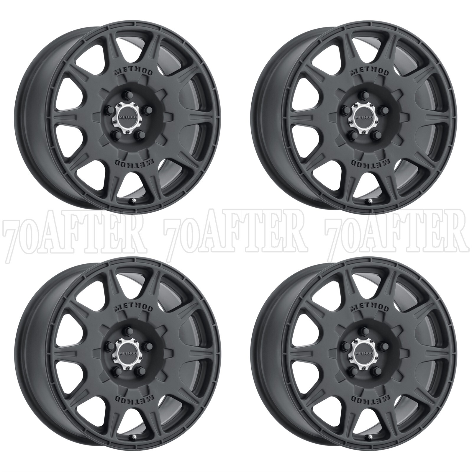(4X) Method MR502 RALLY Wheels [17x8|5x114.3|ET:38|CB:67.1] Matte Black ...
