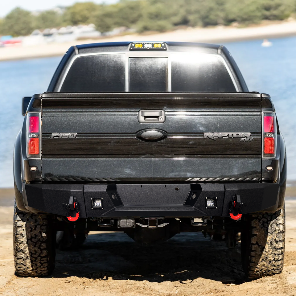 Vijay For 2010-2014 Ford F150 SVT Raptor Rear Bumper W/Winch Plate&LED ...