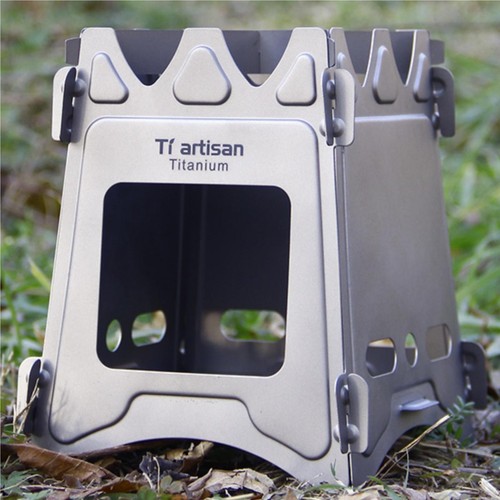 Pure Titanium Wood Burning Stove Camping Foldable Portable Backpacking ...