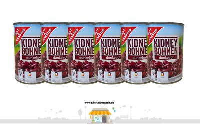 Gut & Günstig Kidney Bohnen Kidneybohnen 6 x 400g Dosen Vorratspackung ...