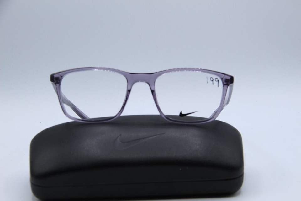 NEW NIKE 7129 500 CLEAR PURPLE AUTHENTIC EYEGLASSES 52-19 | eBay