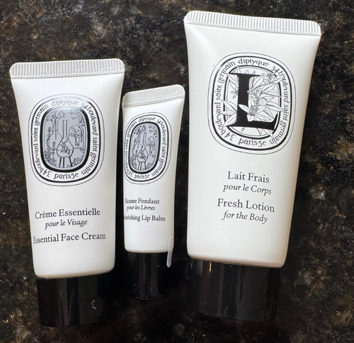 3 PC SET Diptyque Fresh Body Lotion + Essential Face Cream + Nourishing ...