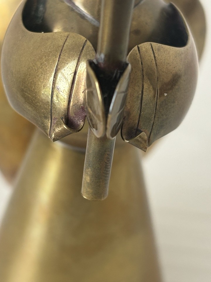 Vintage Mexico Folk Art Brass Praying Angel Candle Stick Holder 5.5 ...