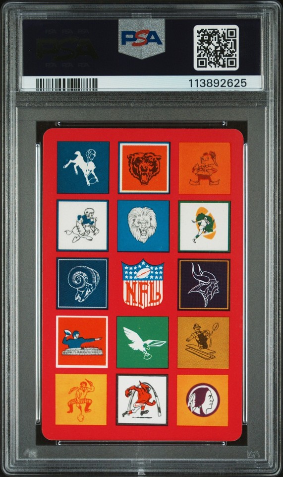 1963 STANCRAFT PLAYING CARDS QUEEN OF CLUBS-RED BACK LOU GROZA PSA 10 ...