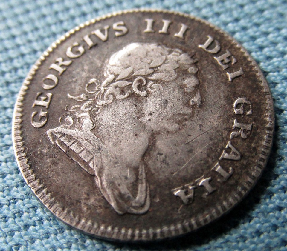 1805 Ireland Old Silver Coin Bank Token Five Pence Irish - King George ...