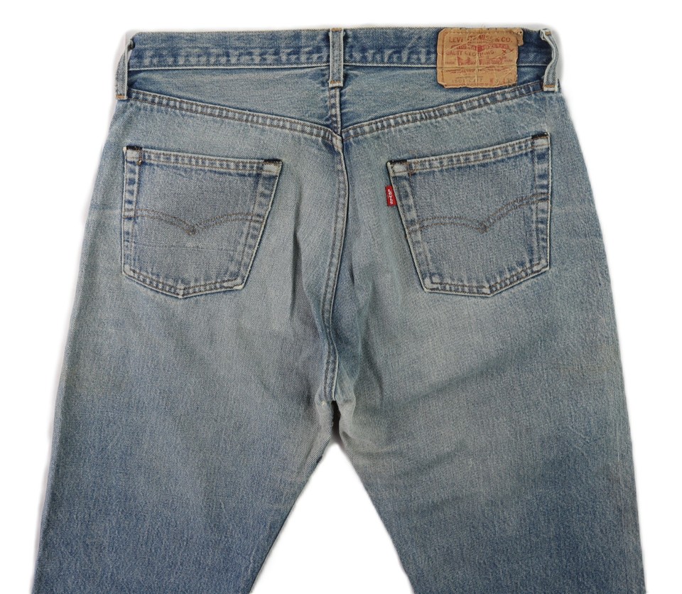 VTG 70s LEVI’S 501 USA Men's 32 x 29 SELVEDGE Blue Denim Straight Jeans ...