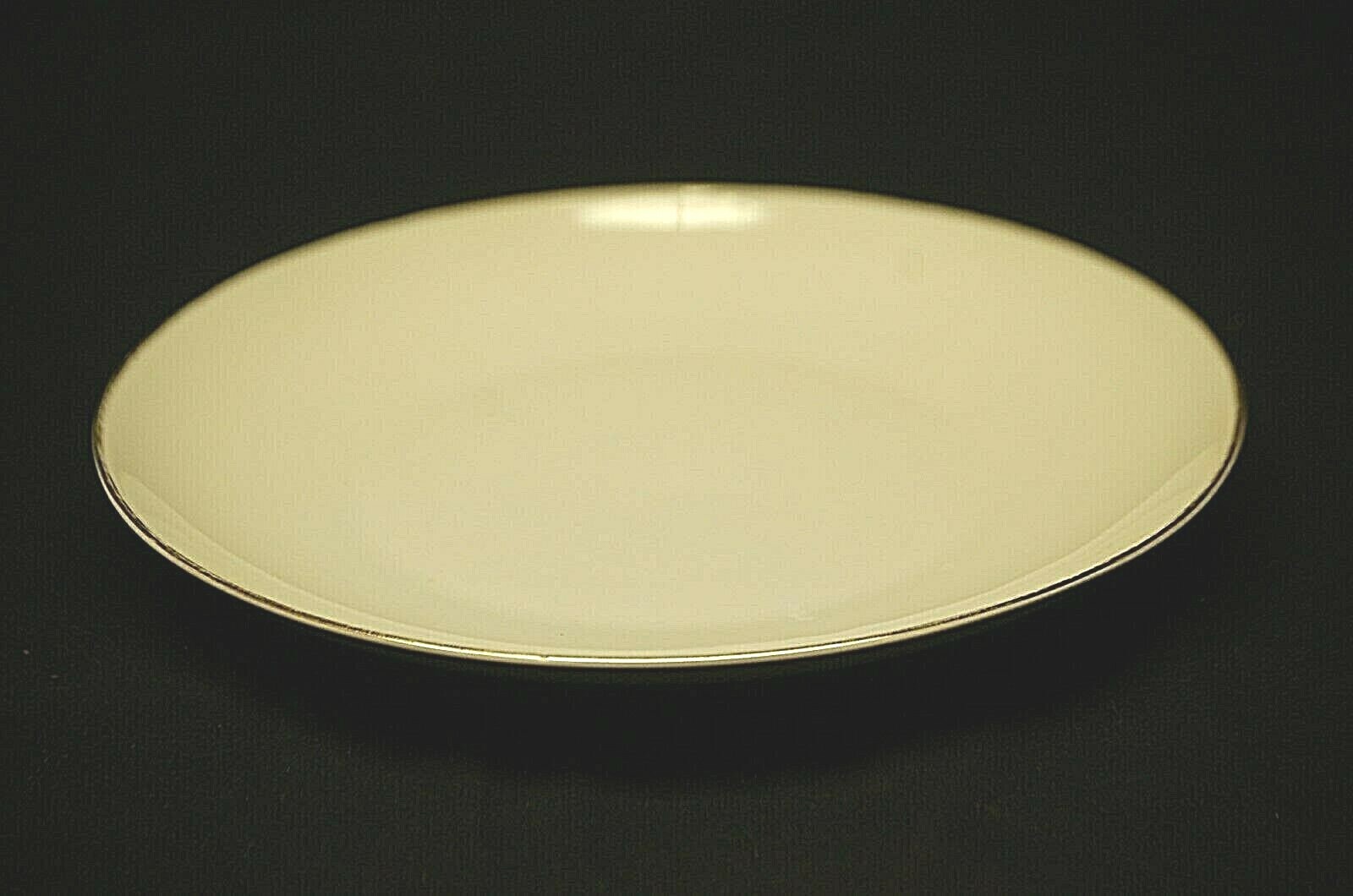 Bohemia China 10" Dinner Plate Czechoslovakia White w Gold Rim Vintage ...