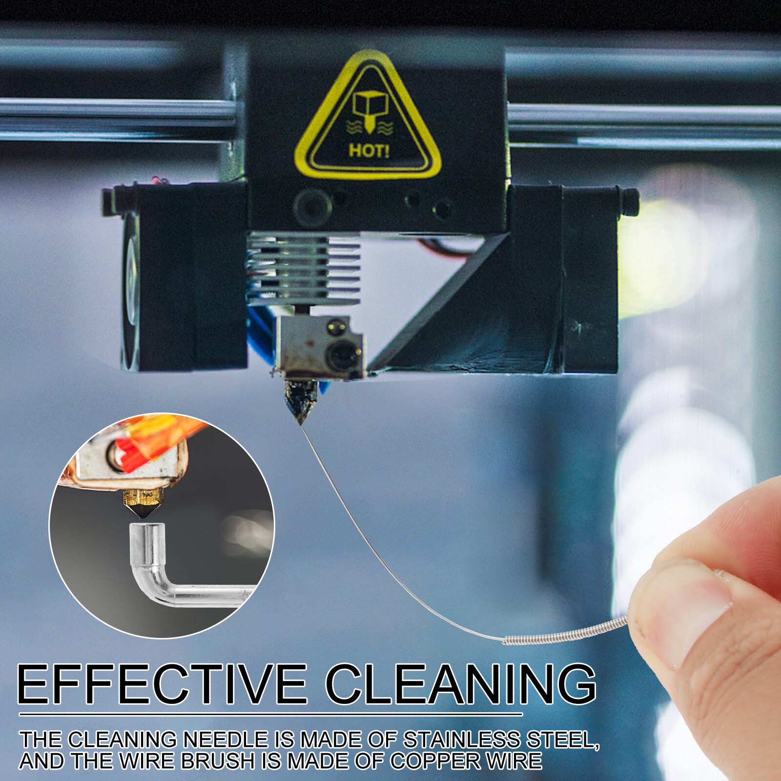 42Pcs 3D Printer Nozzles Extruder Kit for MK8 Hotend Brass Printing ...