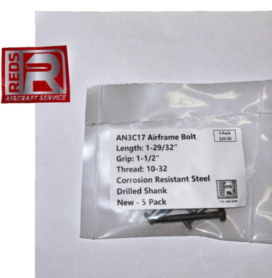 AN3C17 Airframe Bolt (5 Pack) | eBay