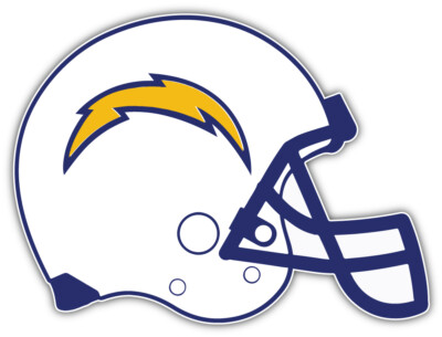 Los Angeles Chargers Helmet NFL Sport Car Bumper Sticker Decal "SIZES ...