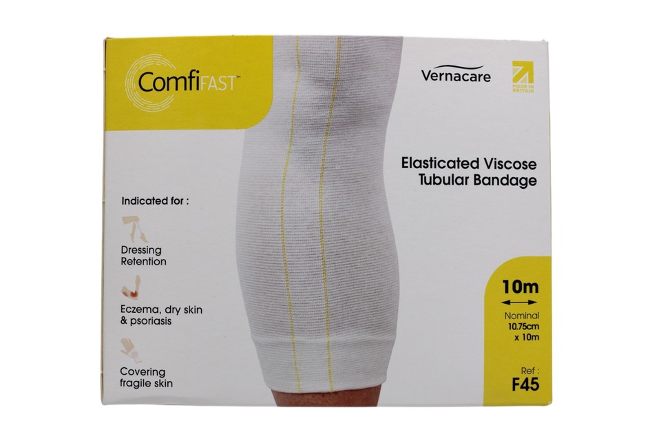 Comfifast Tubular Bandage Yellow Line 10.75cm x 10m Viscose Reusable ...
