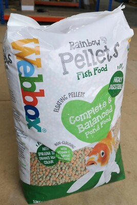 Webbox Fish Rainbow Pond Pellets 10Kg - Free Next Working Day Delivery ...