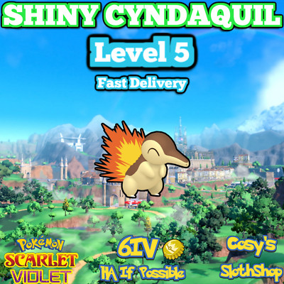 6IV 🌟SHINY🌟 CYNDAQUIL | POKEMON SCARLET & VIOLET SHINY BATTLE READY | eBay