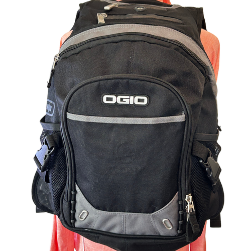 OGIO Fugitive Backpack Black & Gray Company Logo Removed Scuff at Bottom Corner | eBay