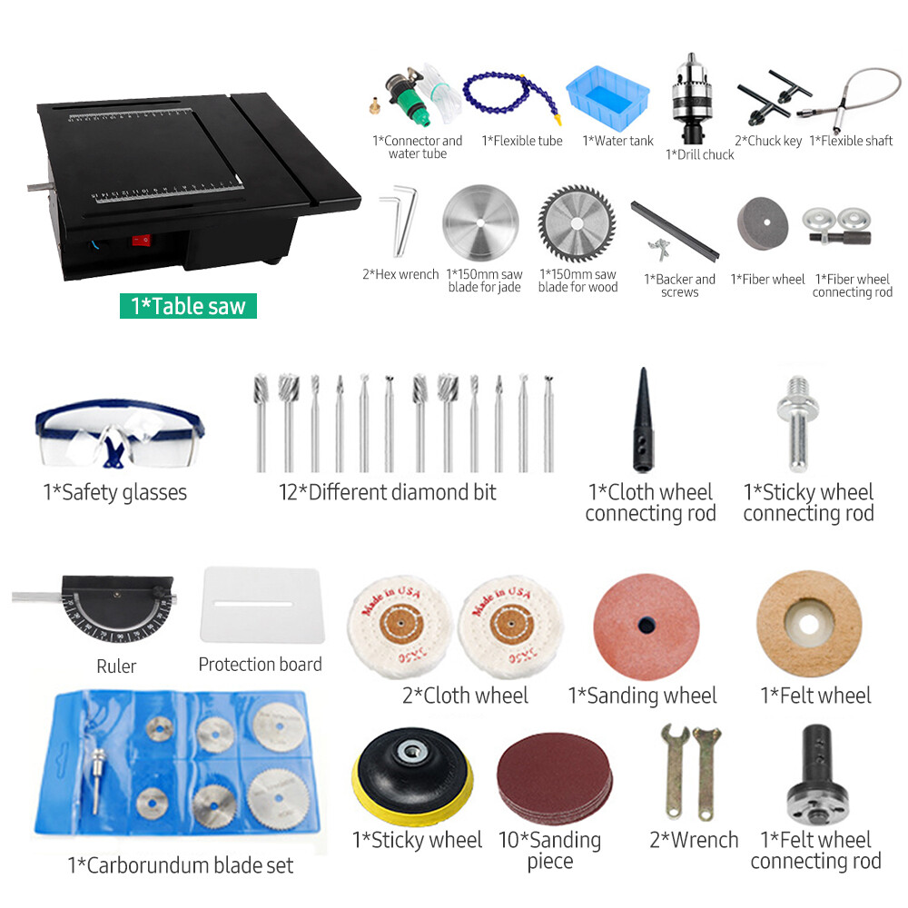 1800W Mini Table Saw Desktop Saw Electric Grinding Polishing Cutting ...