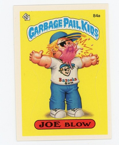1986 Topps Garbage Pail Kids 3rd Series 3 Card 84a Joe Blow Wanted ...
