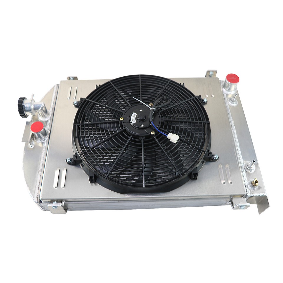 4 Row Radiator Shroud Fan For 1933 1934,35 Ford MODEL Hot Rod Chevy V8 ...